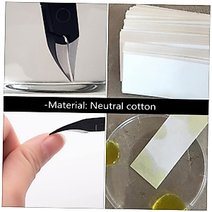 PLAFOPE 500pcs Paper Instruments for Kids Embossed Student Neutral Cotton White Food