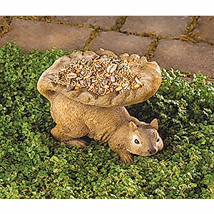 Gifts & Decor Woodland Brown Squirrel Outdoor Birdfeeder (Pack of 2)
