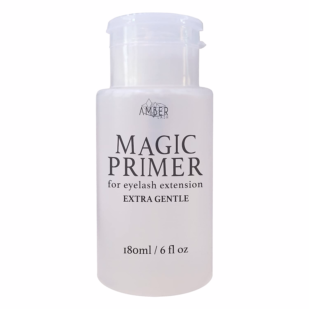 Amber Lash Magic Primer (6.0 fl.oz/180ml) Super Gentle Eyelash Extension Primer to Increases Adhesive Strength and Bonding Retention on Natural Lashes, Remove Makeup Residue, Oil, and dust from lashes