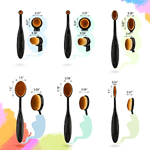 UNIMEIX 6 Pack Blending Brushes for Card Making Crafting Ink Blender Brushes Set Tool Crafter Paper Background Brush for Makeup or Drawing (Brown)