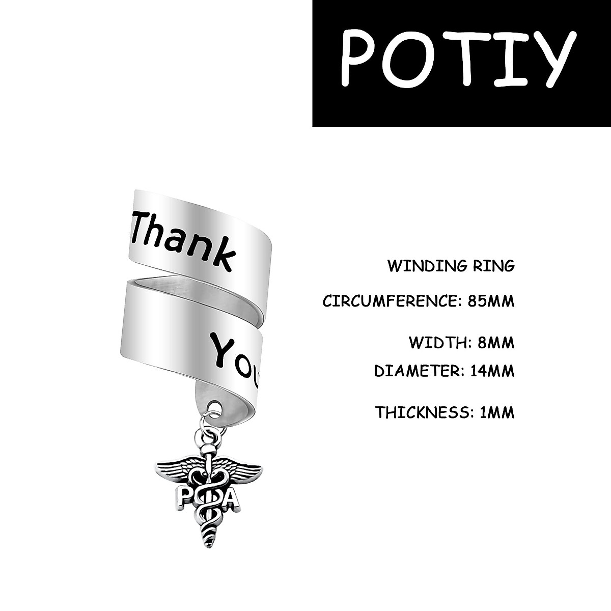 POTIY Physician Assistant Stethoscope ID Tag PA Stethoscope ID Tag Medical Student Charm PA School Gift (PA)