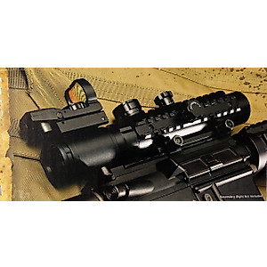 Ade Advanced Optics BE1-3X30IR Premium Illuminated Red Cross Electro Sight Riflescope, 1-3x 30mm