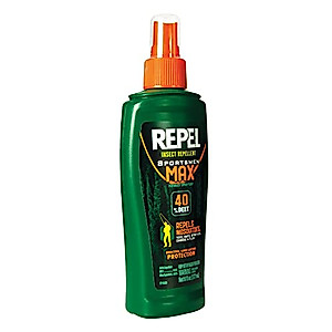 Repel Insect Repellent Sportsman Max Formula Spray Pump 40% DEET, Repels Mosquitoes, Ticks and Gnats, Effective Long-Lasting Protection, 40% DEET (Pump Spray) 6 fl Ounce
