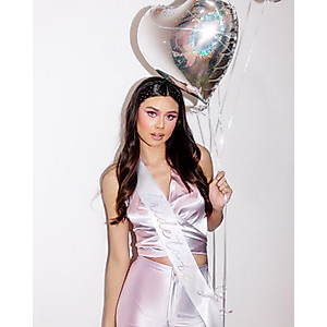 xo, Fetti Bachelorette Party Decorations Bride to Be Iridescent Sash | Classic Bridal Shower Gift, Bridesmaid Favors, Engagement Accessory