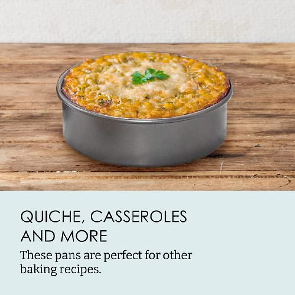 Chicago Metallic Professional Non-Stick 3-Piece Round Cake Pan Bakeware Set, Gray