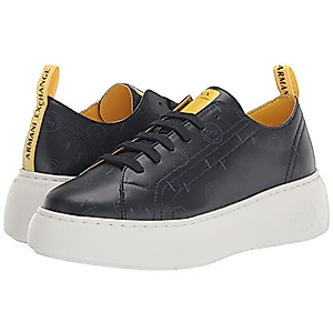 A|X ARMANI EXCHANGE Women's Oversized Sneaker, Blue+Sea, 8