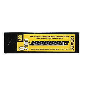 OLFA 9mm Snap Off Replacement Blades, 50 Blades (650 Segments) ABB-50B - Ultra-Sharp Black Utility Knife Replacement Blades, Fits most 9mm Utility Knives