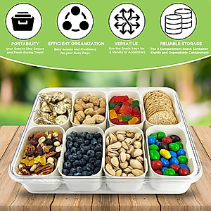 SnapWave Snackle Box Container - Snack Box Container - Snackle Box - Divided Serving Tray with Lid - Snack Tray - Snack Boxes - Snack Tray with Lid - Snacklebox - Snackle box Charcuterie Container
