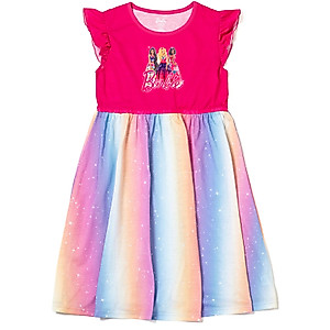 Barbie Little Girls Nightgown Pajamas Pink 7-8