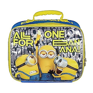 AI ACCESSORY INNOVATIONS Despicable Me Minions Lunch Box One Banana Insulated Kids Lunch Bag Tote For Hot And Cold Food, Drinks, And Snacks