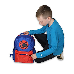 Marvel Spider-Man Spidey and Friends Boys Girls 16" School Backpack (One Size, Blue/Red)