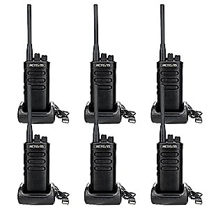 Retevis RB85 2 Way Radios Walkie Talkies Long Range, Noise Cancelling High Power Two Way Radios,16CH 2000mAh Rechargeable Walkie Talkies for Commercial Use School Security (6 Pack)