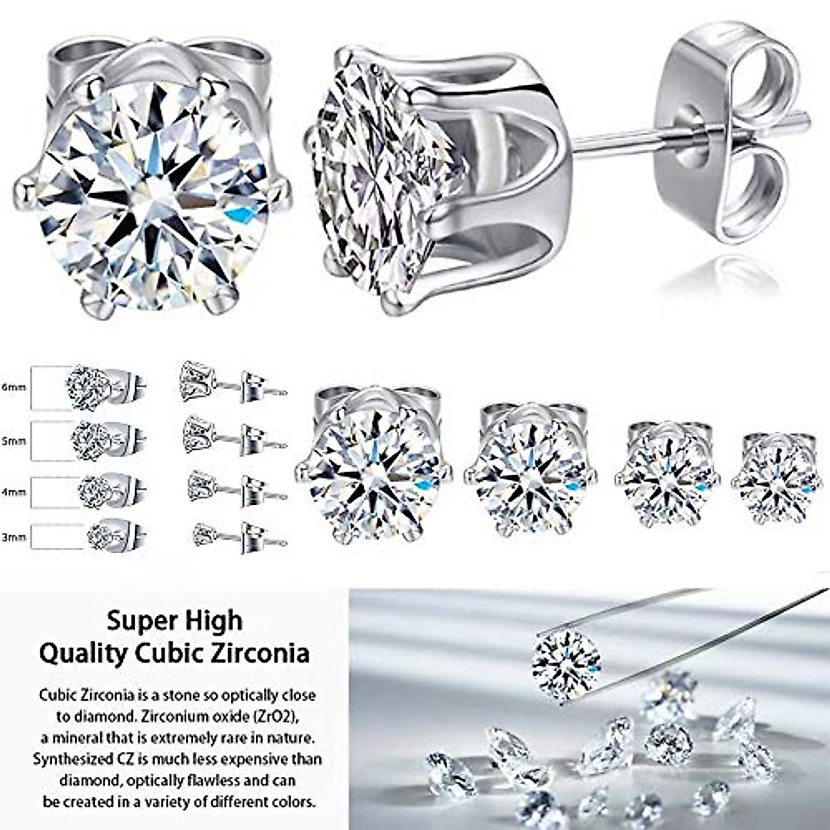 4 Pairs Silver Plated Hoop Earrings for Women Lightweight Hypoallergenic Silver Hoops Stainless Steel Hoop Earrings Loop Earrings Set