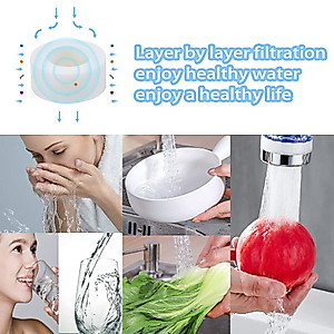 360° Rotating Bathroom Faucet Filter Sink Faucet Purifier Remove Heavy Metals and Hard Water, Sink Water Faucet Filter for Kitchen and Bathroom, Water Purifier for Sink