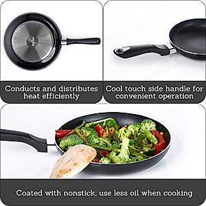 IMUSA USA Nonstick Bistro Saute Pan 8-Inch, Black