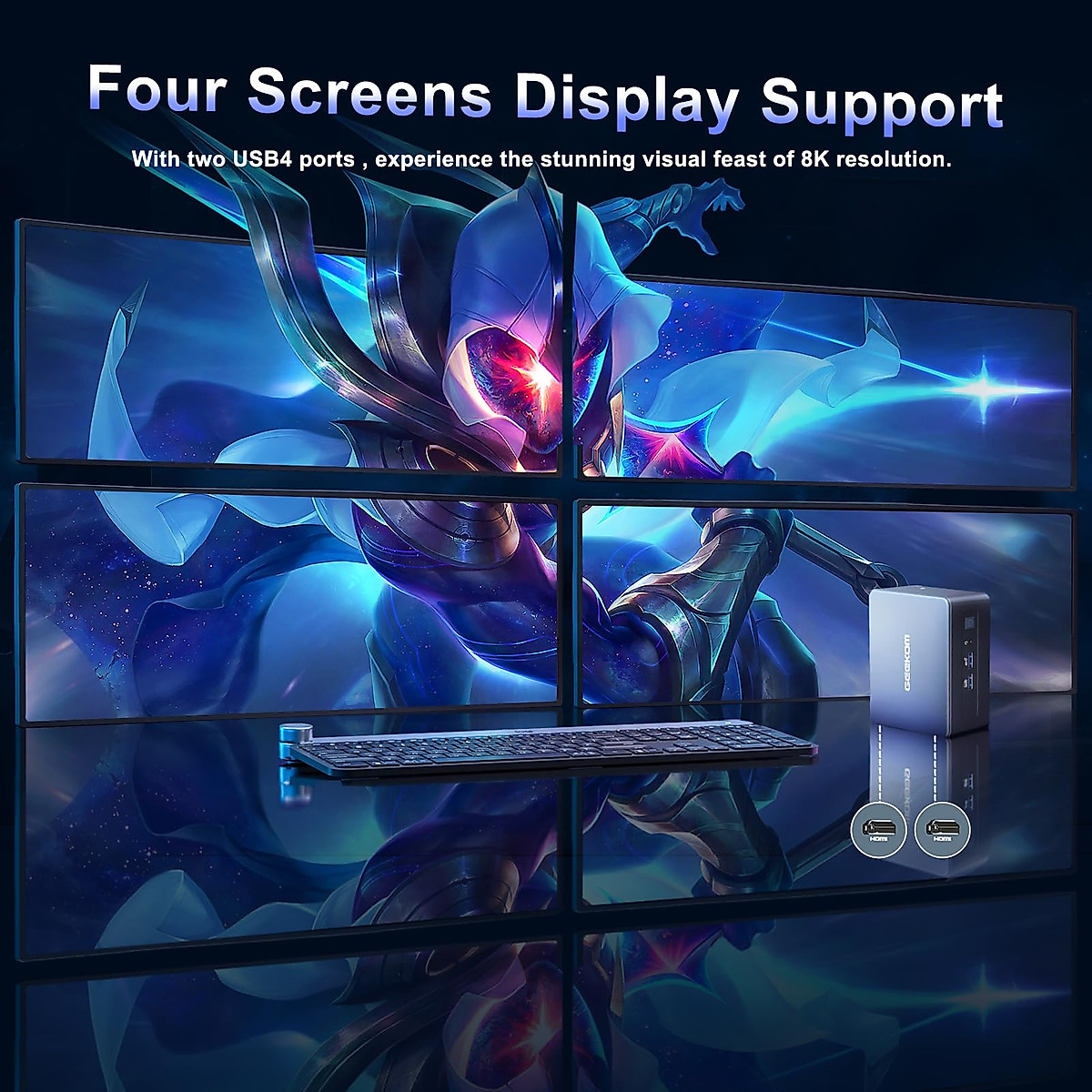 GEEKOM Mini PC Mini IT12, 12th Gen Intel i7-12650H NUC12 Mini Computers(10 Cores,16 Threads) 32GB DDR4/1TB PCIe Gen 4 SSD Windows 11 Pro Desktop PC Support Wi-Fi 6E/Bluetooth 5.2/USB 4.0/2.5G LAN/8K