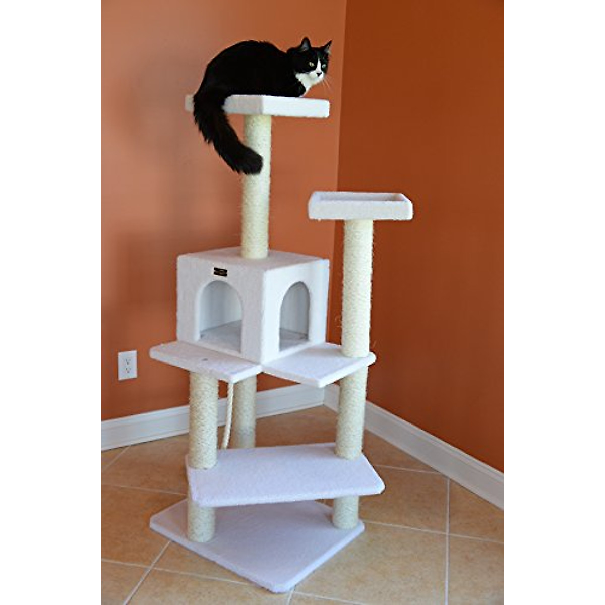 Armarkat B5701 57-Inch Cat Tree, Ivory