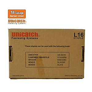 Senco L Series 18 Gauge Narrow 1/4 Inch Crown Staples - 5/8 Inch Legth (5,000/Box) Similar to Senco L10