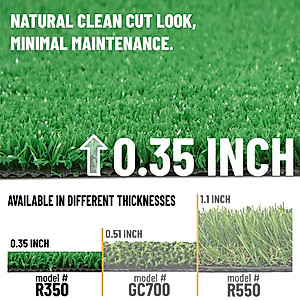 Ottomanson Artificial Grass Turf 22" x 30" Indoor Outdoor Faux Grass Rug with Drainage Holes, Customizable with Extra Long Size Options, Perfect for Patio Lawn Balcony Weddings Photoshoot Backdrop