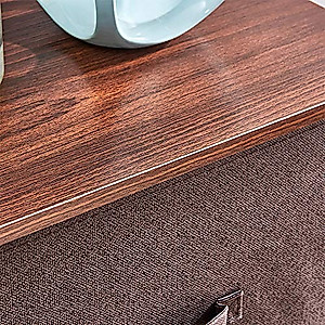 4HOMART Drawer Dresser Closet Vertical Storage Tower Cabinet Closet Shelves Fabric Dresser Organizer Unit with Sturdy Steel Frame Wood Top for Bedroom Hallway Entryway