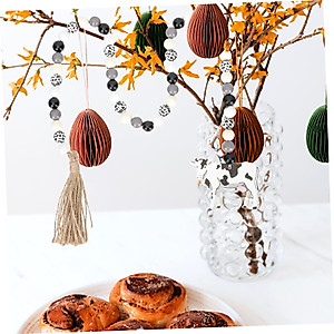 3pcs String Rope Wooden Beads Creative Wood Beads Creative Wooden Beads Wooden Bead Decor Delicate Wooden Beads Farmhouse Beads Tassel Party Pendant Wall Hanging Decor