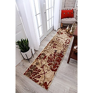 Modern Burgundy Rug Hallway Runners Cream Beige Area Rugs 2x7 Rug Clearance Contemporary Rugs Blue Cream Beige 2x8 Rug