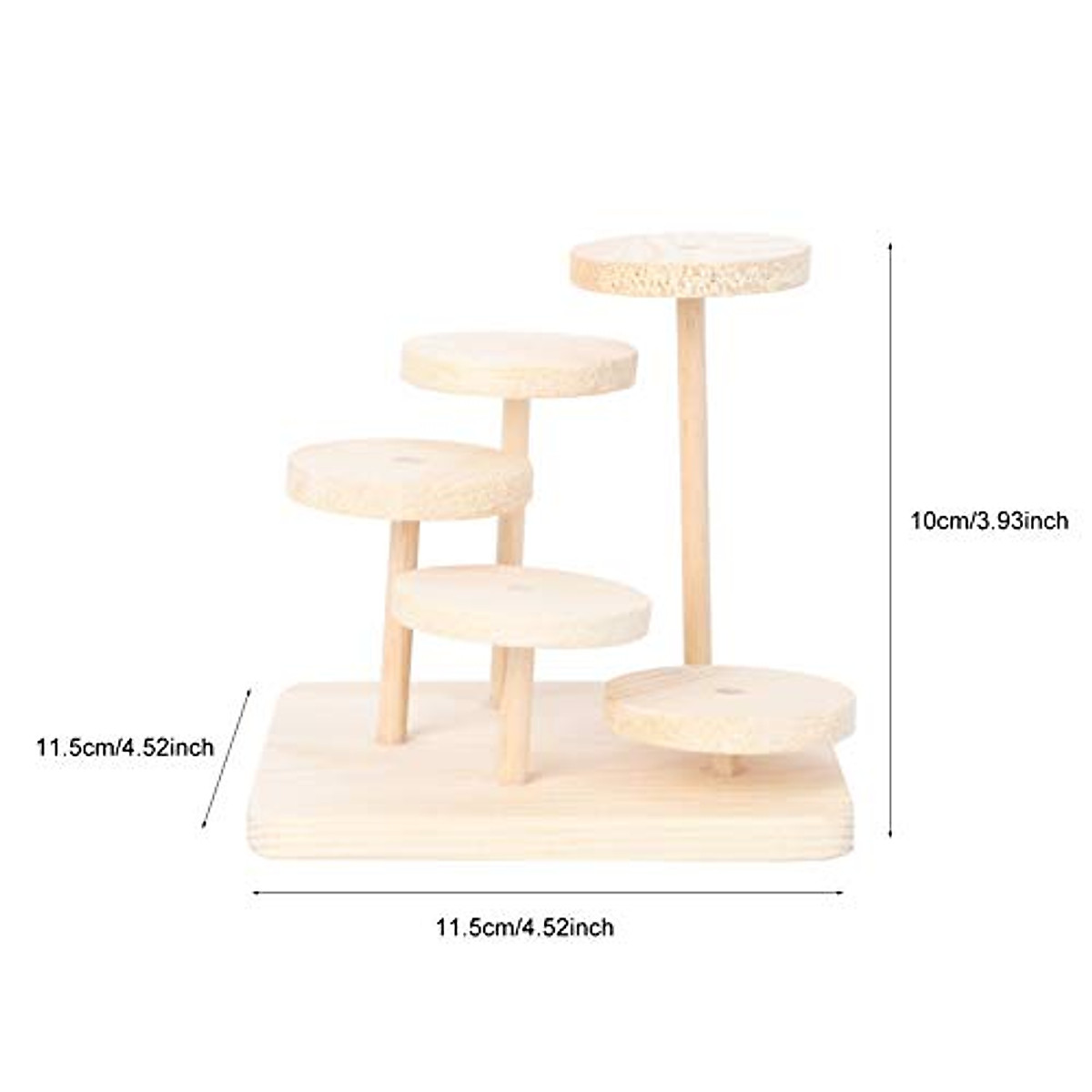 POPETPOP Hamster Wood Climbing Toy Rat Hideout Arch Bridge Mouse Ladder Platform Toys Hamster Entertainment Game for Chinchillas Guinea Pigs Small Animal