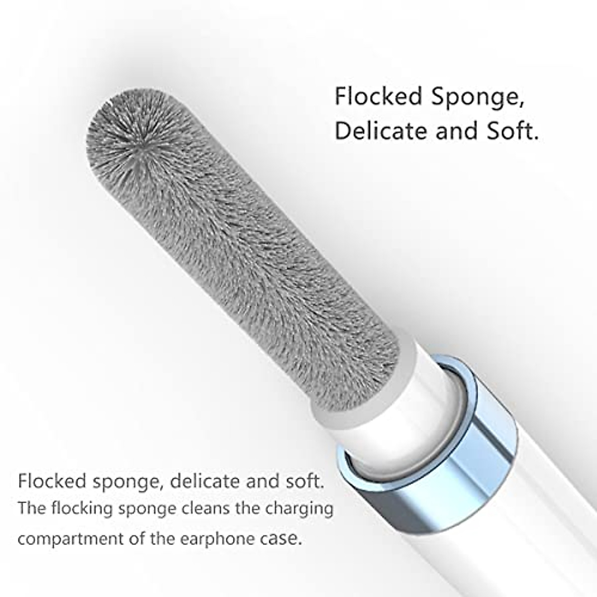 SIREG Bluetooth Earbud Cleaning Pen, in-Ear Earphone Cleaning Soft Dust Brush Pen for Cleaning Ear Wax, Dust in Bluetooth Headphone Case, Camera and Cellphone