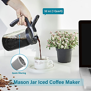 LIVEBAY Wide Mouth Mason Jar Pour Spout Lids Flip Cap Lid with Handle Reusable,Leak-proof Airtight Seal, 2 Pack, Blue