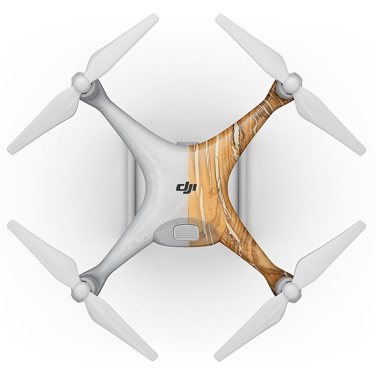 Design Skinz Design Skinz Marble & Wood Mix V1 Full-Body Wrap Decal Skin-Kit Compatible with The Drone DJI Inspire 2