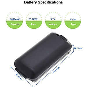 Youejoeq 6800mAH Replacement for Intermec CK70 CK71 Honeywell CK75 1001AB01 1001AB02 318-046-001 318-046-011 AB18 318-046-031 318-046-032 Barcode Scanner Battery 3.7V Lithium Ion