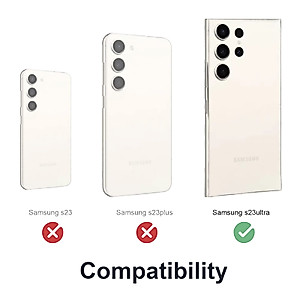 Lunivop for Samsung Galaxy S23 Ultra Case Metal Hard Armor for Galaxy S23Ultra 5G Phone case para Screw Built-in Screen Lens Protection Military Grade [Note The Fingerprints Don't Work] Red