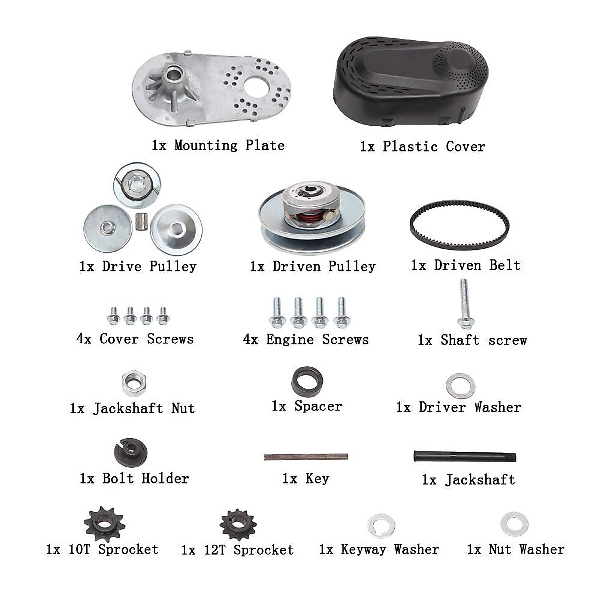 Torque Converter Go Kart Clutch 3/4 inch 10T 40/41 & 12T 35 Chain Drive Belt Pulley Replace for Manco Comet TAV2 Mini Bike, 30 Series