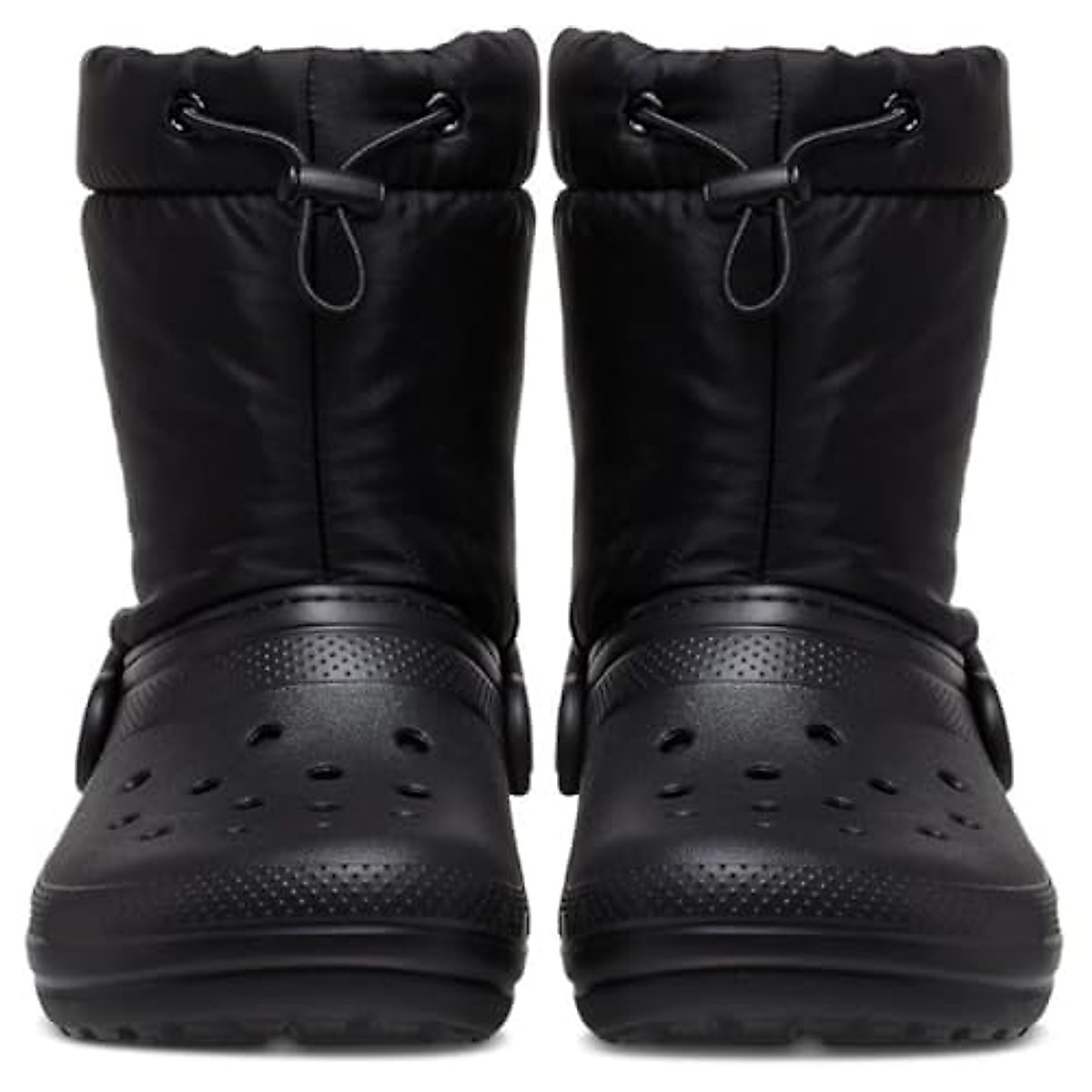 Crocs Unisex Classic Lined Neo Puff Fuzzy Winter Boots Snow Black, Numeric_9 US Women