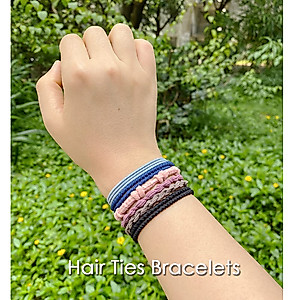 BAISDY 30Pcs Boho Hair Ties Bracelets Elastic Twist Braided Hair Bands For Women Girls Kids