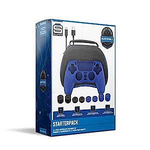 PS5 Controller Accessory Kit for PlayStation 5 DualSense Controllers - Surge Starterpack, Protective Controller Case, Controller Grips, Thumb Grips, Nylon Braided Charge Cable