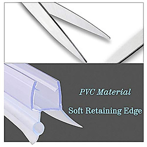 ELEGANT Shower Plastic Strip 28" Long Clear Vinyl Shower Door Bottom Seal Strips,Waterproof Rail for 3/8" Frameless Glass Shower Doors