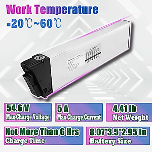 YLuBik Folding E-Bike Battery - 48V 10Ah,Electric Bike 480Wh Li-ion Battery,Professional Replacement Battery with Conversion Kit,Ebike Motor Max Power 350W