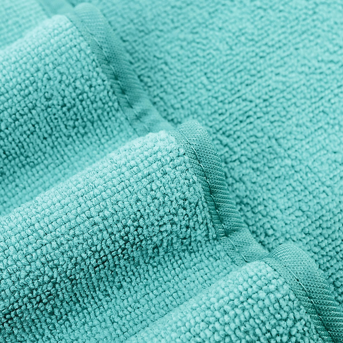 POLYTE Microfiber Quick Dry Lint Free Bath Towel, 57 x 30 in, Pack of 4 (Aqua)