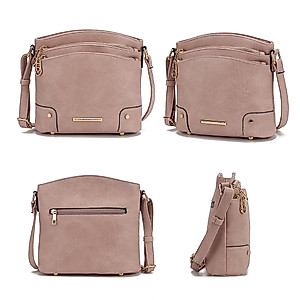 MKF Collection Crossbody Bag for Women, Designer Crossover Lady Shoulderbag Messenger