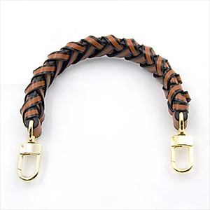 SMART DK Genuine Leather Braided Handle Compatible with Neonoe Strap for Metis Noe BB NM Beaubourg Hobo (BROWN)