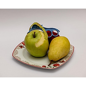 20 OZ Overnight Oats Container With Lid and Fruit Peeler, Meal Prep, Parfait Cups, Plastic Storage With Lids, Salad for Lunch, Yogurt,Crunch Cup,Colorful Set of 2 & Blue Fruit Peeler