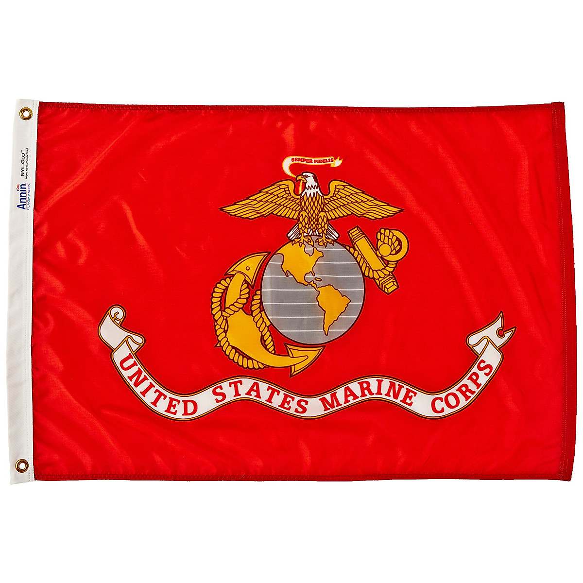 Annin Flagmakers U.S. Marine Corps Military Flag USA-Made to Official Specifications, Officially Licensed, 2 x 3 Feet (Model 439004)