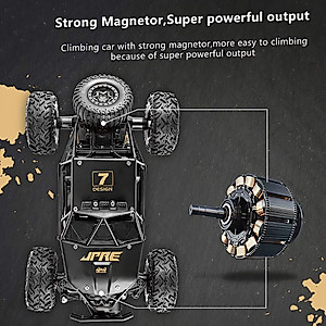 GoolRC 1/16 Alloy RC Car, 2.4GHz Remote Control Buggy, 4WD Off-Road Rock Crawler, 15km/h High Speed Climbling Truck Car RTR for Kids (Silver)
