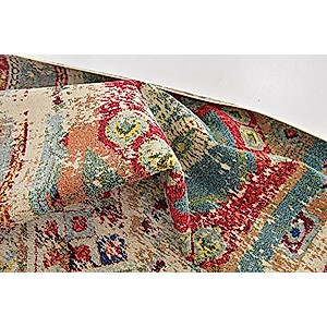 Unique Loom Sedona Collection Distressed, Southwester, Over-Dyed, Vintage Area Rug, 9' 0" x 12' 0", Blue/Beige