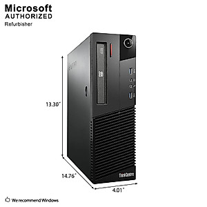 Lenovo ThinkCentre M83 Small Form Business High Performance Desktop Computer PC (Intel Core I5-4570 3.2G,8G RAM DDR3,240GB SSD,DVD-ROM,WIFI, Windows 10 Professional)(Renewed)