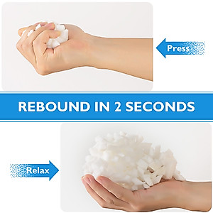 WhatsBedding 10 lbs Bean Bag Filler - Shredded Memory Foam Filling - Premium Bean Bag Chairs Filler for Cushion - Convenient Pillow Stuffing Foam Refill(10 Pounds)