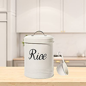 Baoblaze Metal Food Rice Storage Tin Canister 3L Container 5.9x7.5 Inch Premium
