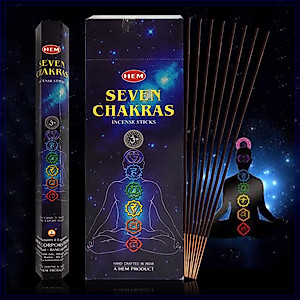 7 Chakra Incense Sticks and Incense Stick Holder Bundle Insence Insense Hem Incense Sticks
