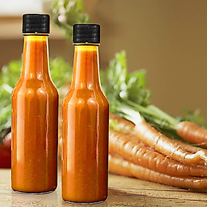 Accguan 5oz / 150ml Hot Sauce Bottles Glass Bottle Clear Oil Bottle for Kitchen- 25 Pack